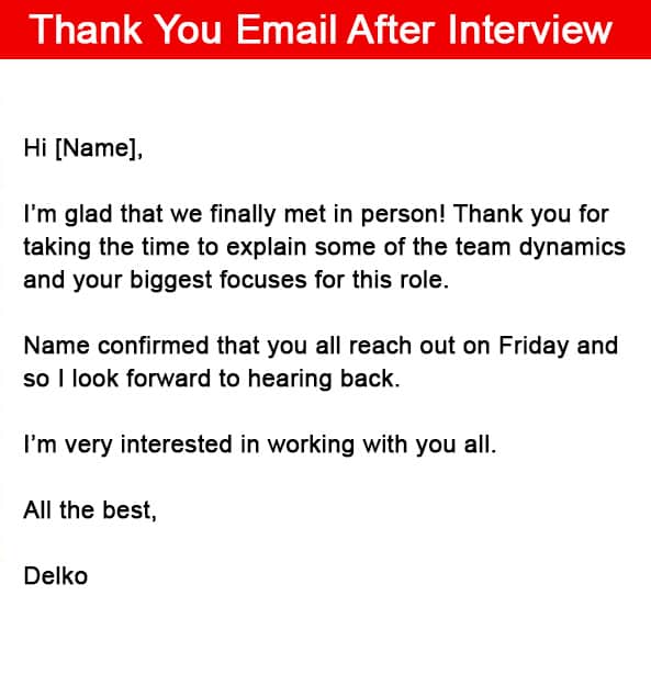 3 How To Write Thank You Email After Interview Templates 